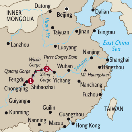 Croisière Chine: "Magie des gorges de Chongqing à Yichang" au départ de ...